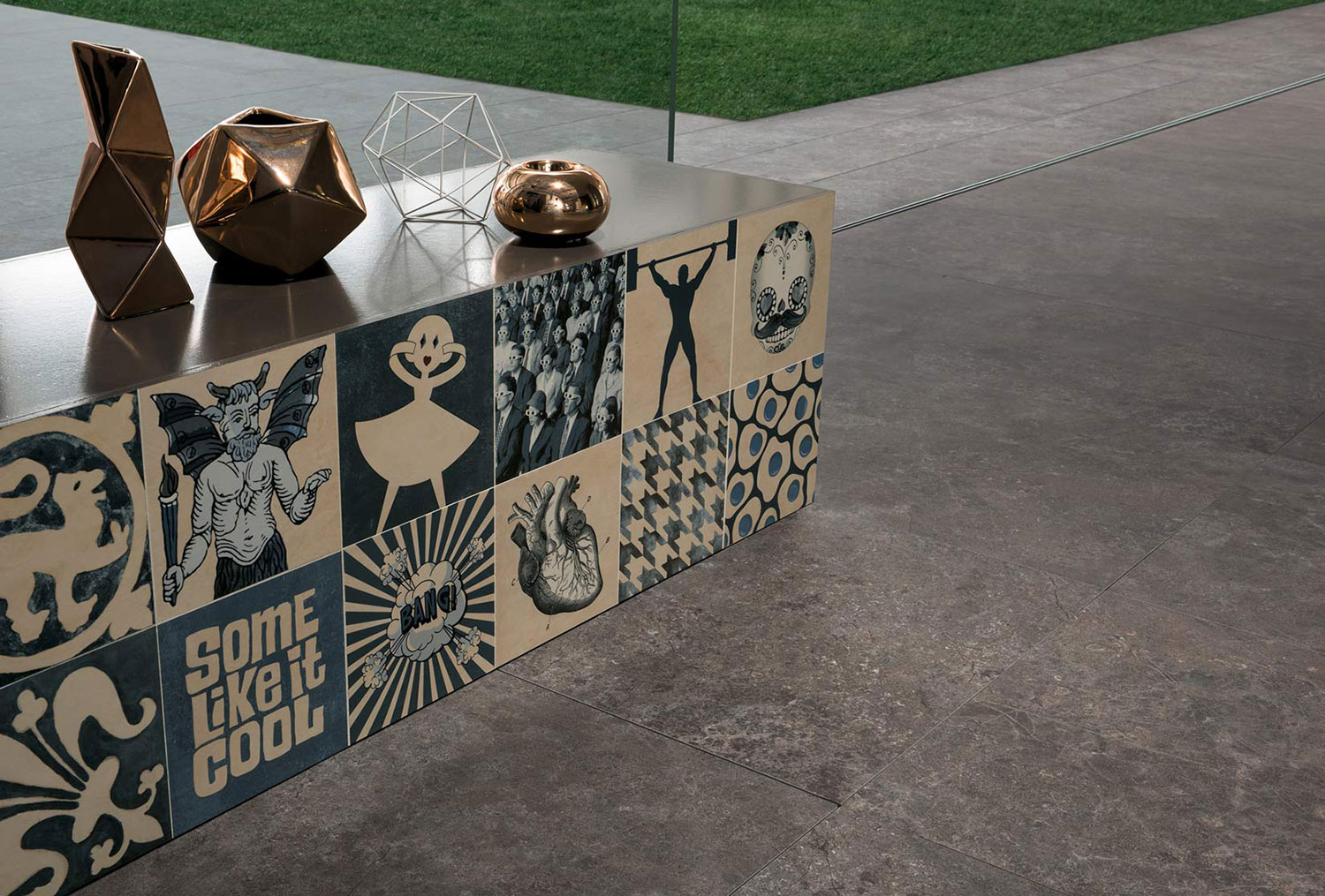 Multi-coloured Shops Tiles | Ceramic Multi-coloured Tiles for Shops