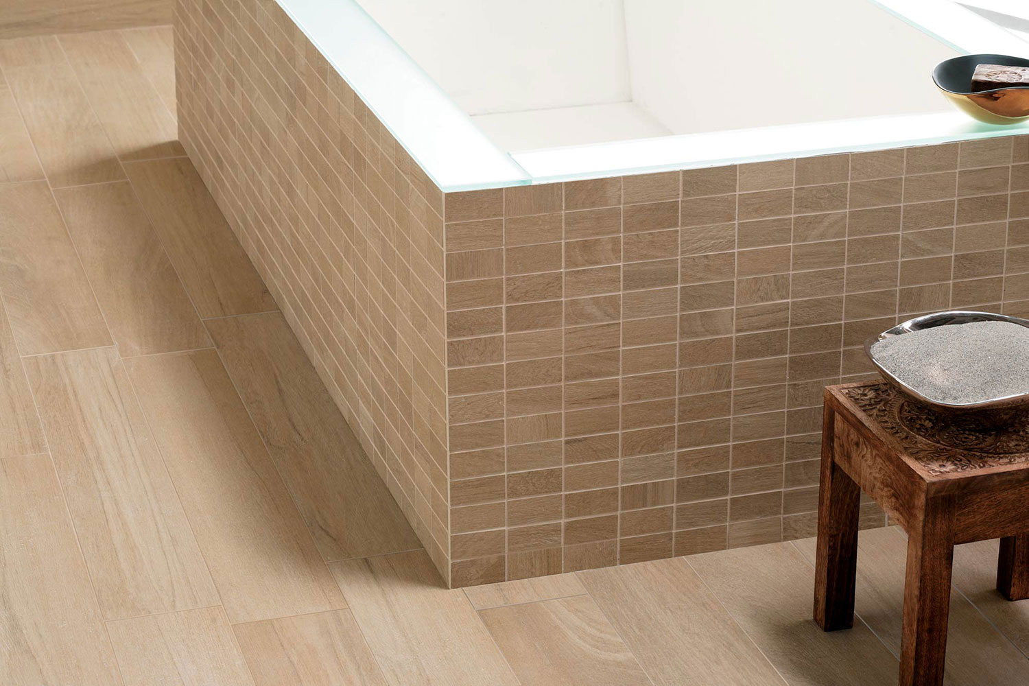 Beige Bathroom Tiles | Novoceram Ceramic Beige Tiles for Bathroom