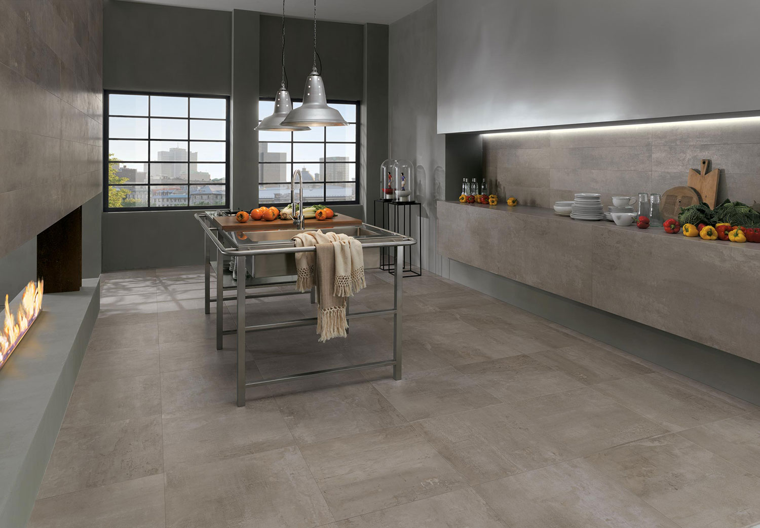 Taupe Tiles that looks like Modern | Novoceram Modern effect Taupe tiles