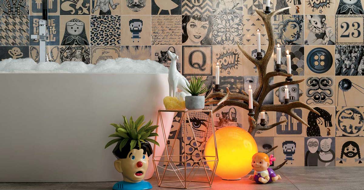 Tile that looks like Azulejos | Majolica effect tiles | Azulejos tiles